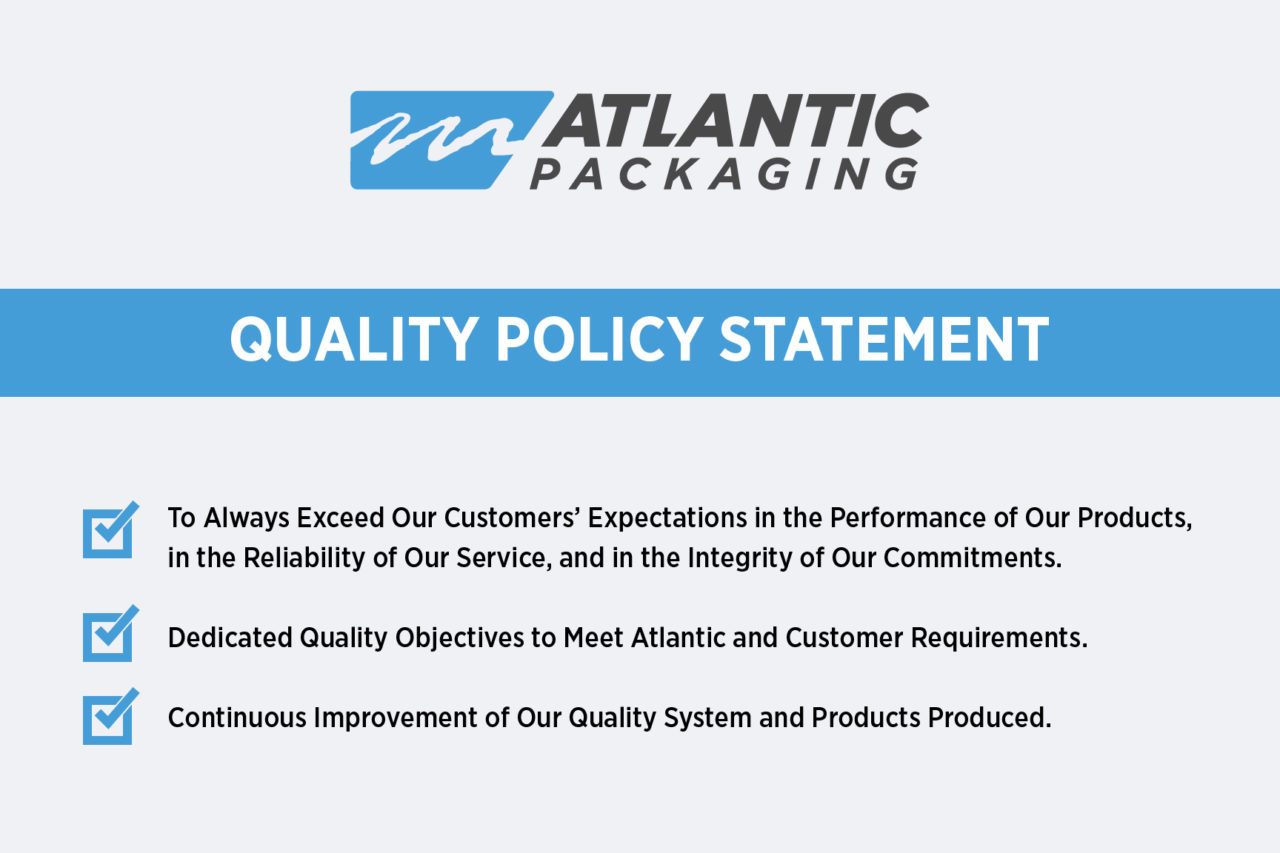 Quality Certifications - Atlantic Packaging